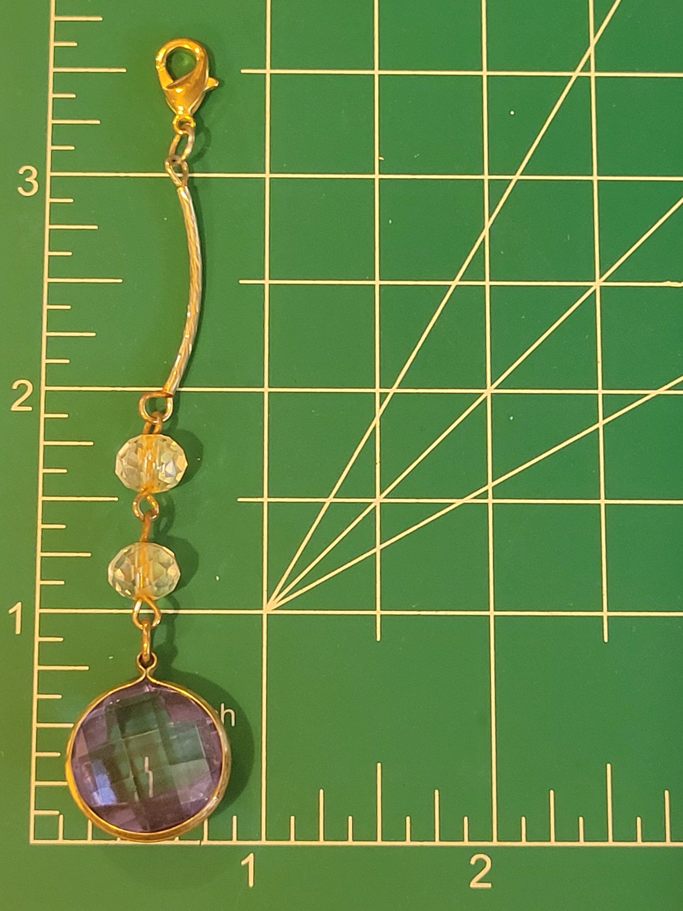 Wraparound Elastic Bookmark With Bead Chain and Blue Pendant - Etsy