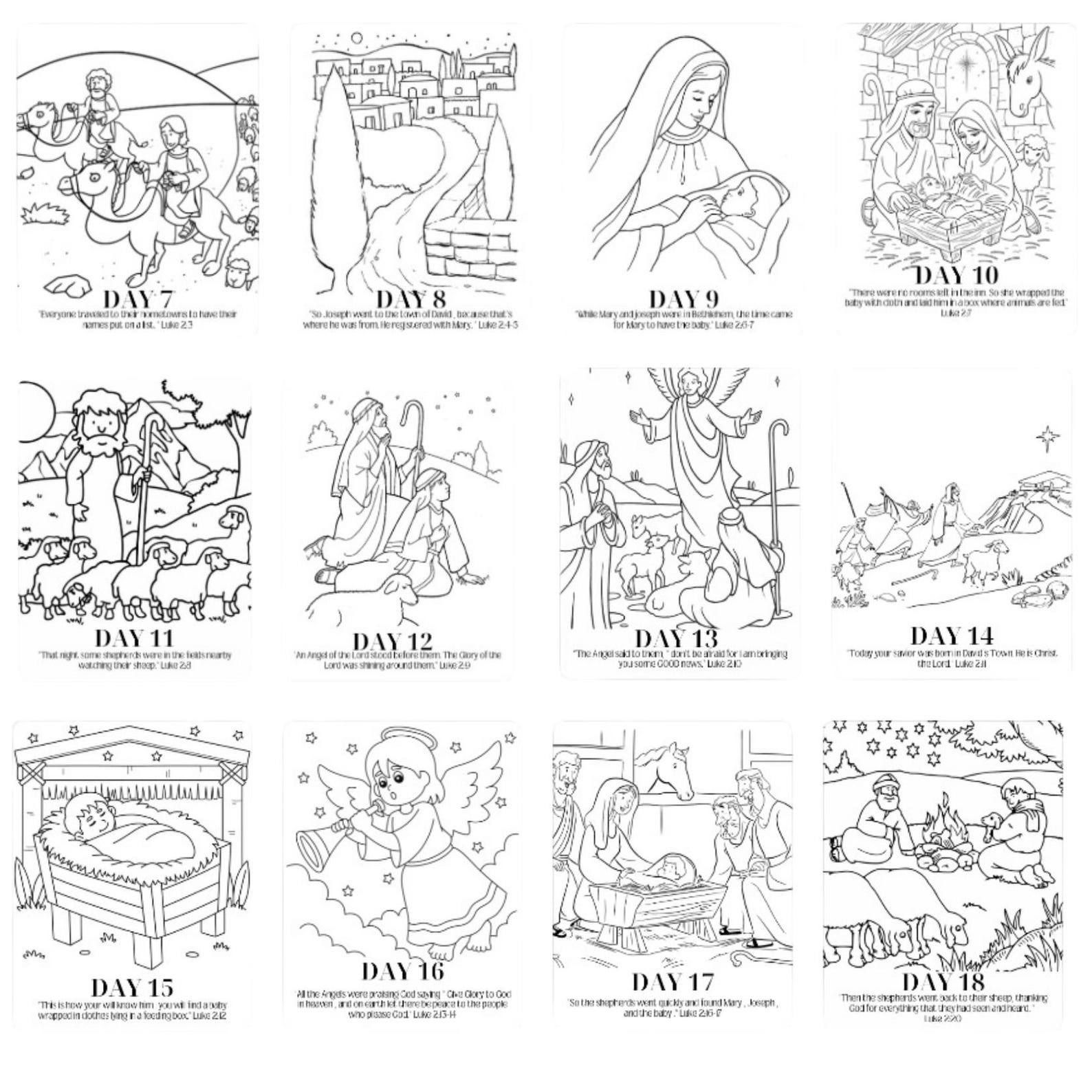The Story of Baby Jesus | Coloring Sheets | Children's Religious Color ...