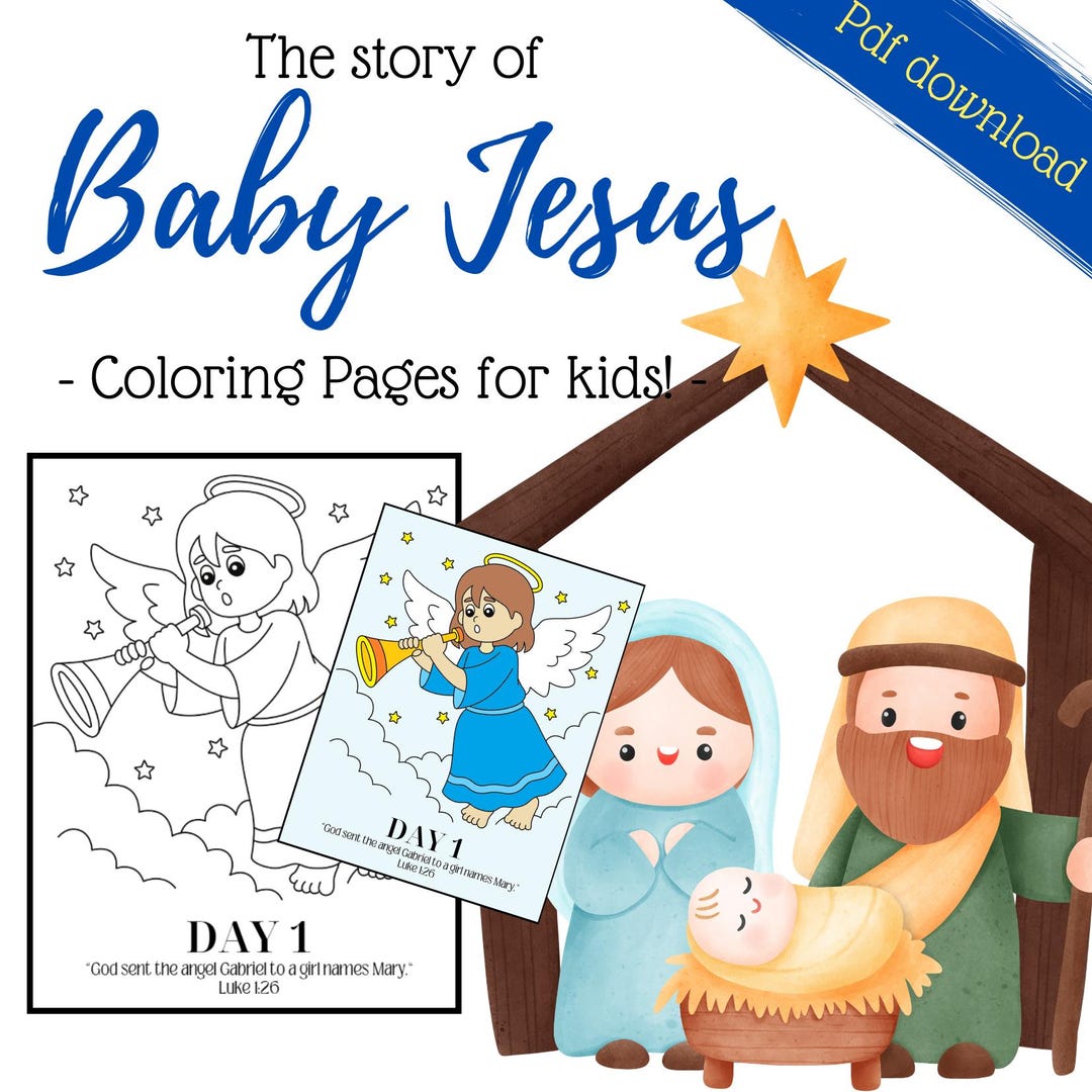 The Story of Baby Jesus | Coloring Sheets | Children's Religious Color ...