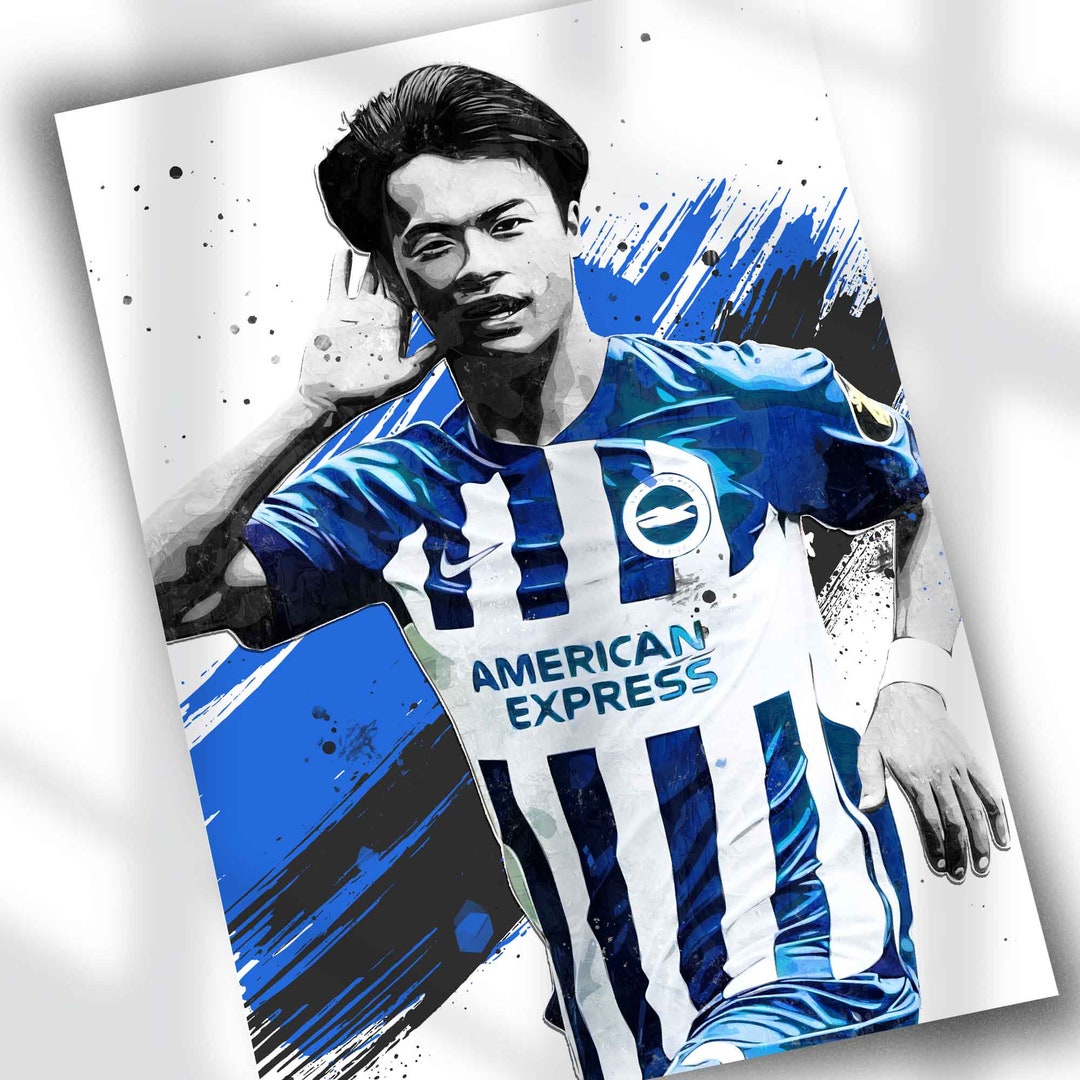 Kaoru Mitoma Soccer Poster Canvas Print for Football Fans Unique Sports ...