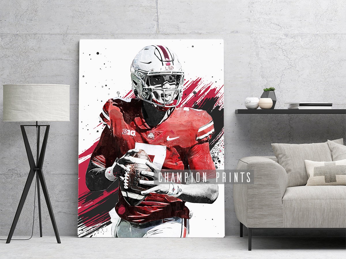 CJ Stroud Poster, Ohio State Buckeyes Prints, Kids Gift, Gym, Man Cave ...