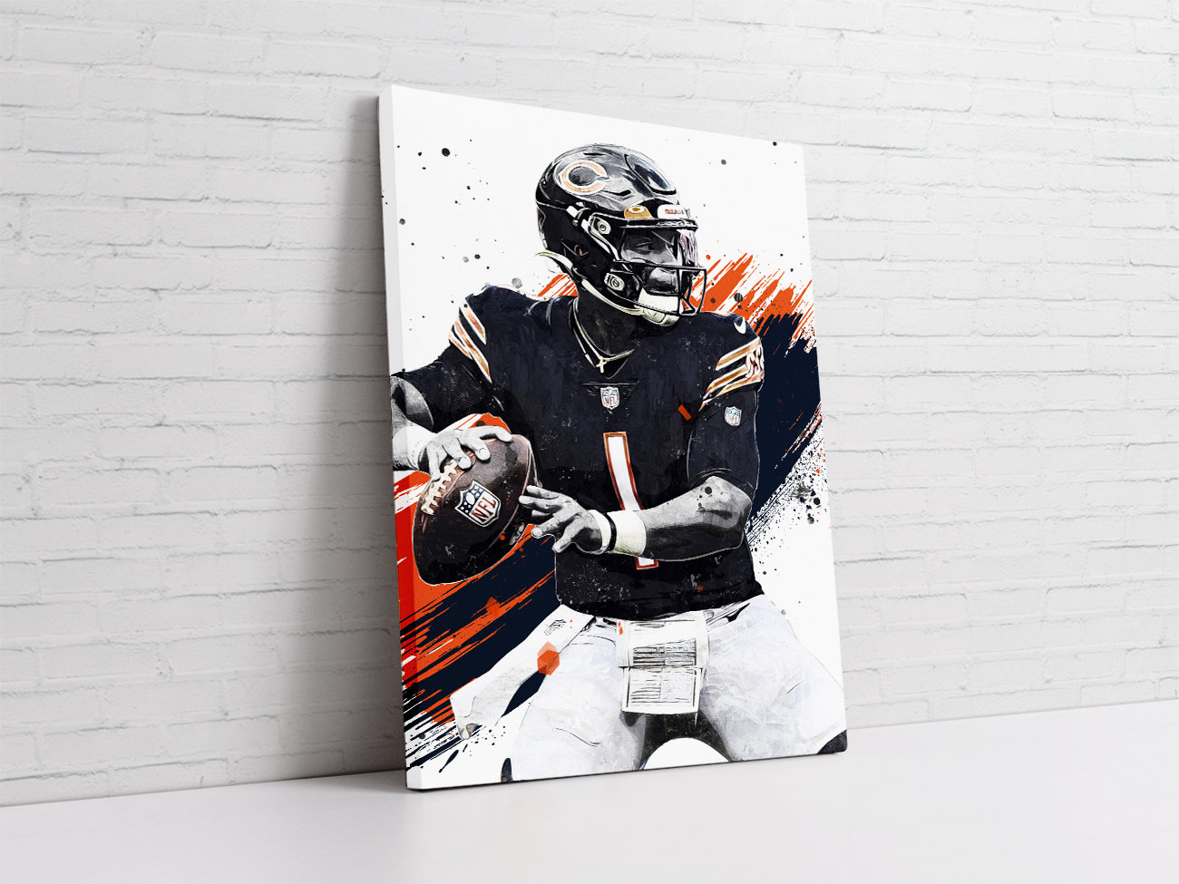 Justin Fields Poster Chicago Bears Print Kids Gift Gym Man - Etsy