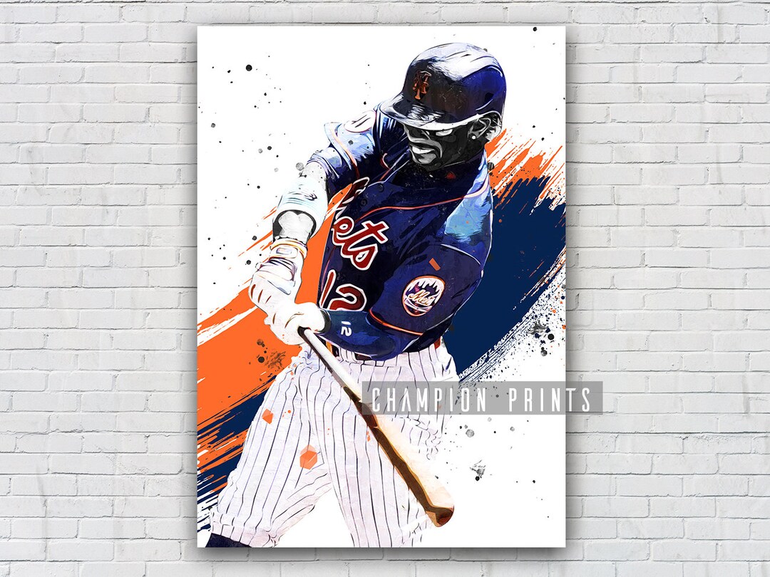 Francisco Lindor Poster, New York Mets Print, Kids Gift, Gym, Man Cave ...