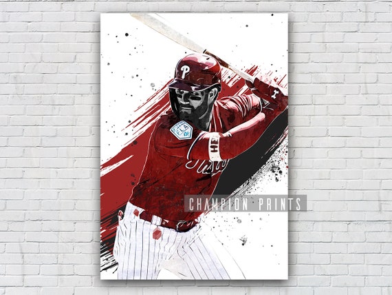 Bryce Harper Poster Philadelphia Phillies Print Kids Gift - Etsy