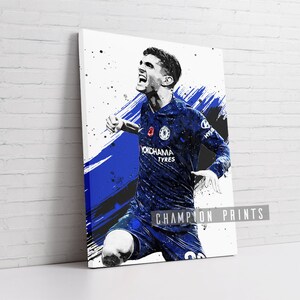 Christian Pulisic Poster, Football Canvas Print, Kids Gift, Gym, Man ...