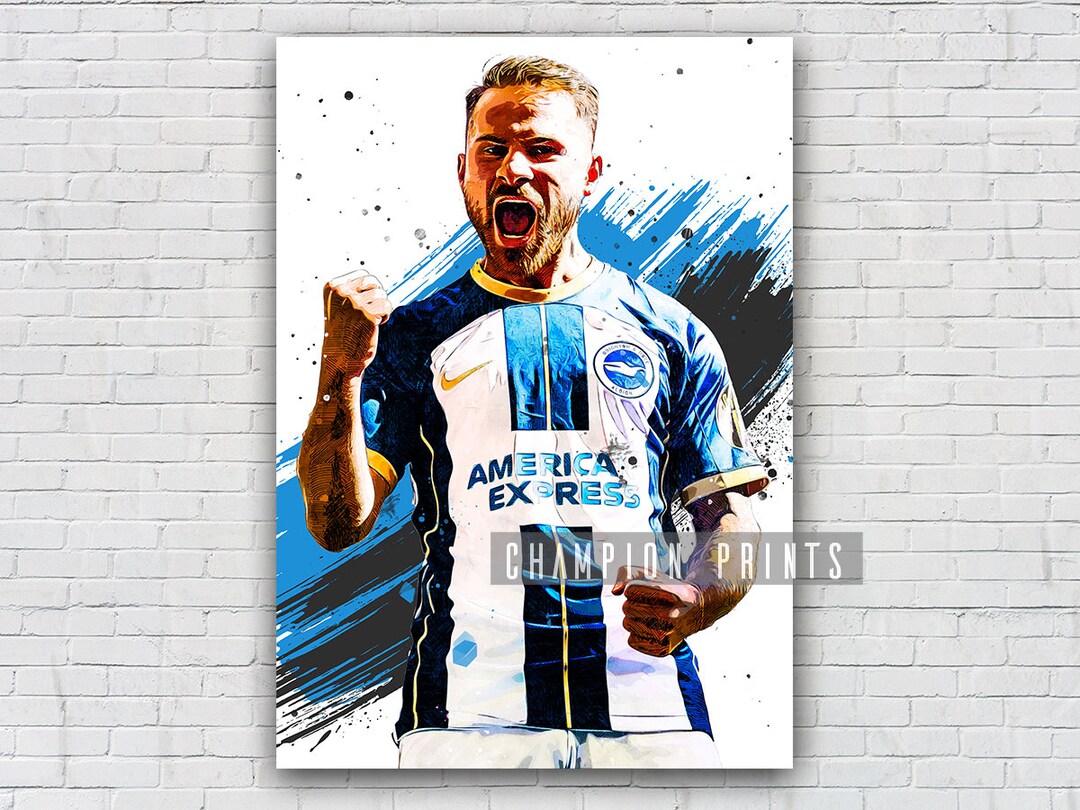 Alexis Mac Allister Poster, Brighton Print, Football Canvas, Kids Gift ...
