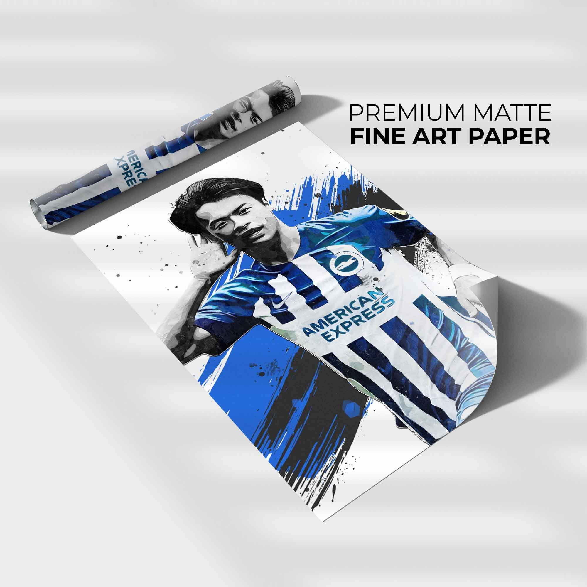 Kaoru Mitoma Soccer Poster Canvas Print for Football Fans Unique Sports ...