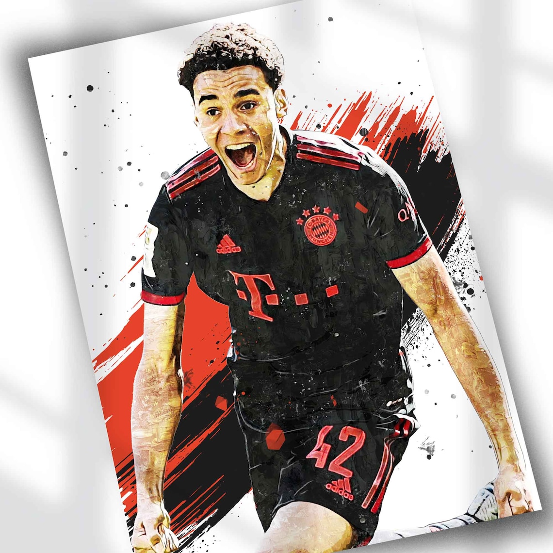 Jamal Musiala Poster Canvas Print for Football Fans Unique Sports Wall ...