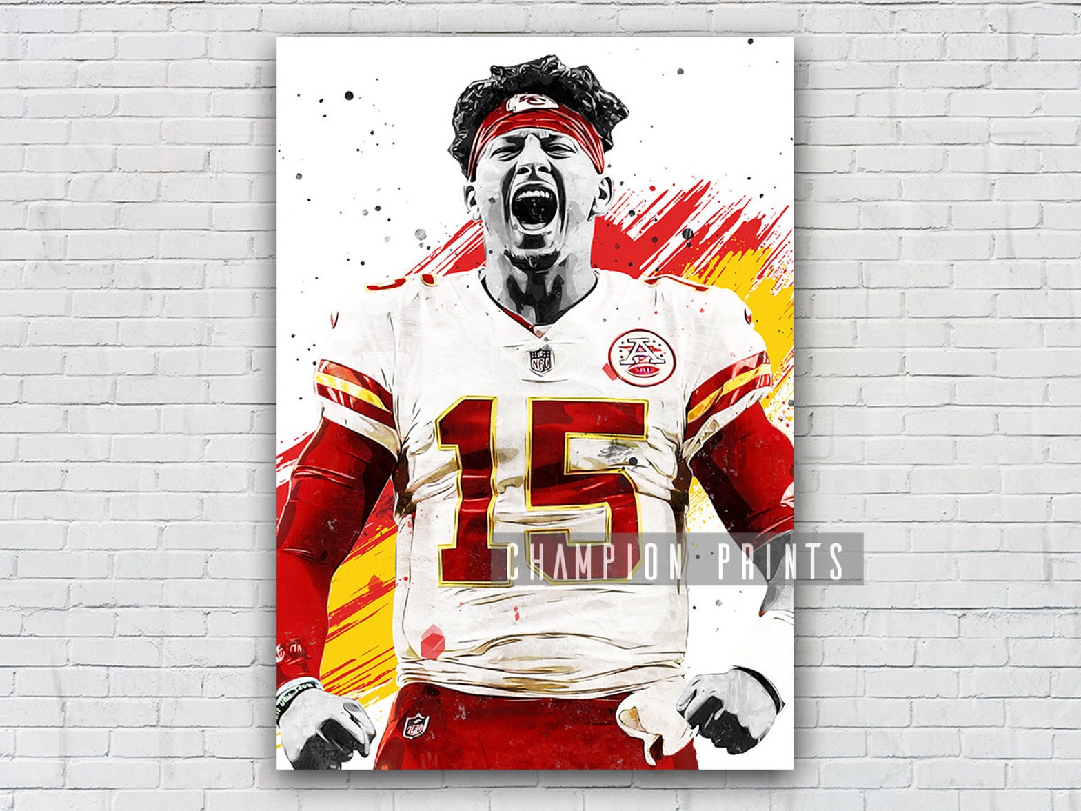 NEW Patrick Mahomes Poster, Kansas City Chiefs Print, Football Poster ...