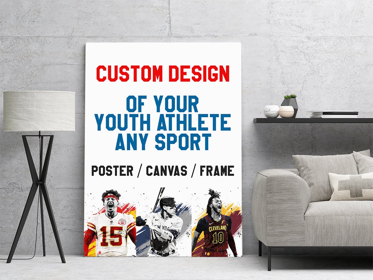 Your Custom / Favorite Athlete Poster Canvas Print, Sports Art, Poster ...