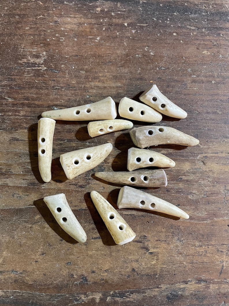 Deer Antler Toggle: Naturally Shed Deer Antler Toggle, One Toggle, Assorted Size, Deer Buttons ...