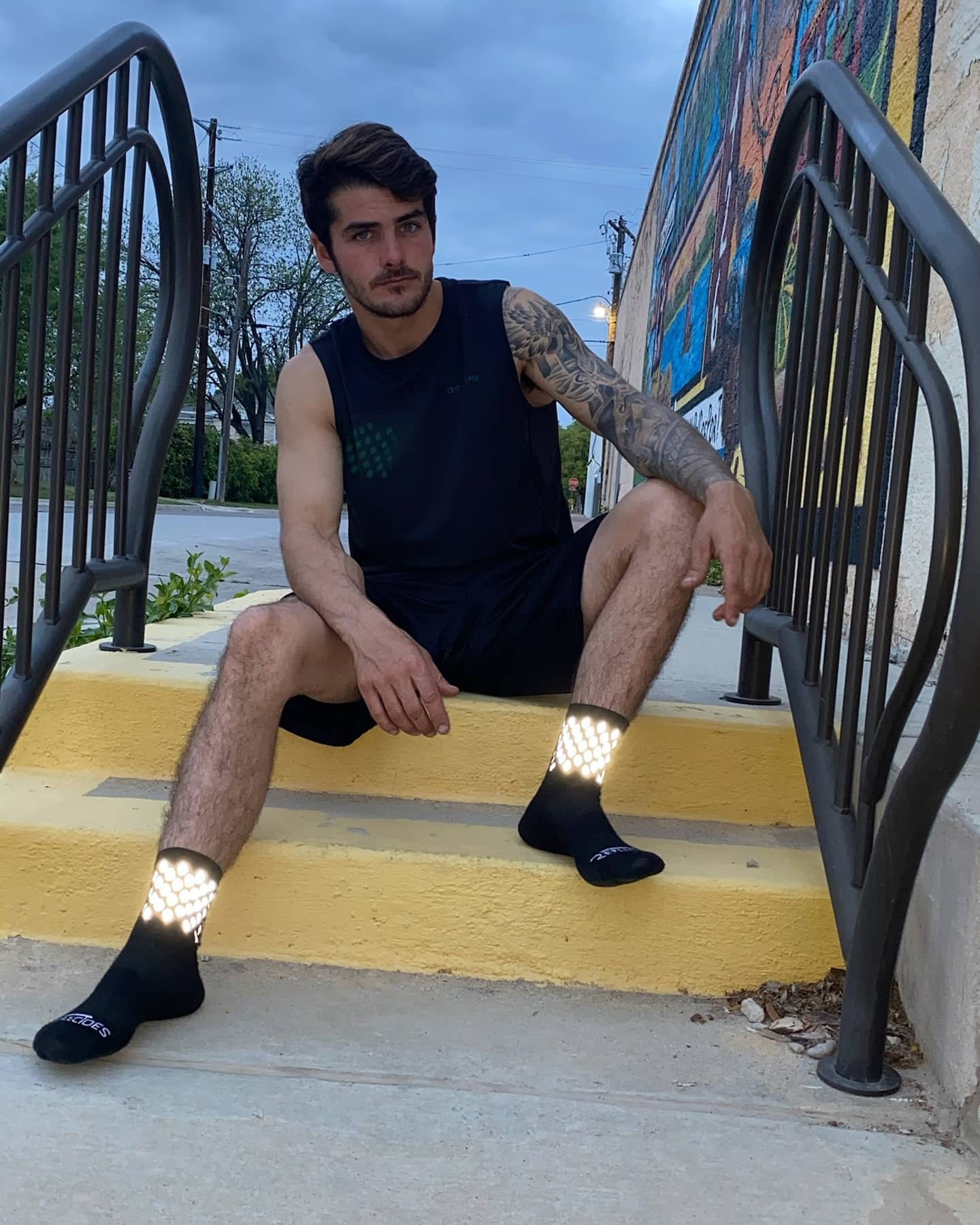 3-pack THICK Reflective Running Socks for Men and Women Athletic Socks ...