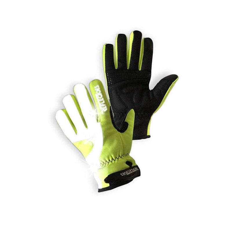 Fluorescent Reflective Winter Gloves - High Viz for Cycling, Running ...