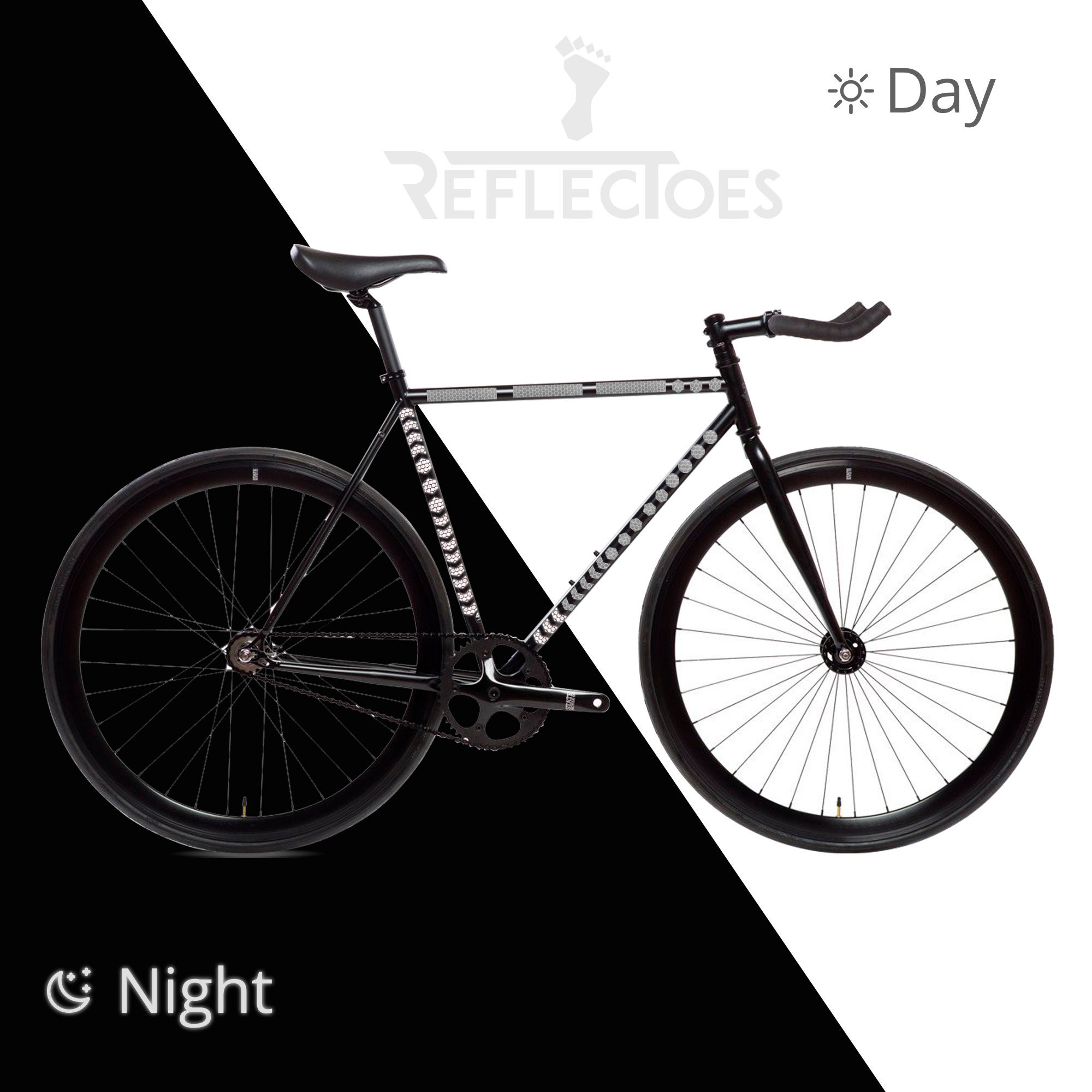 Reflective Stickers Peel and Stick Decals for Hard Surfaces 5 Pack 3.5 ...