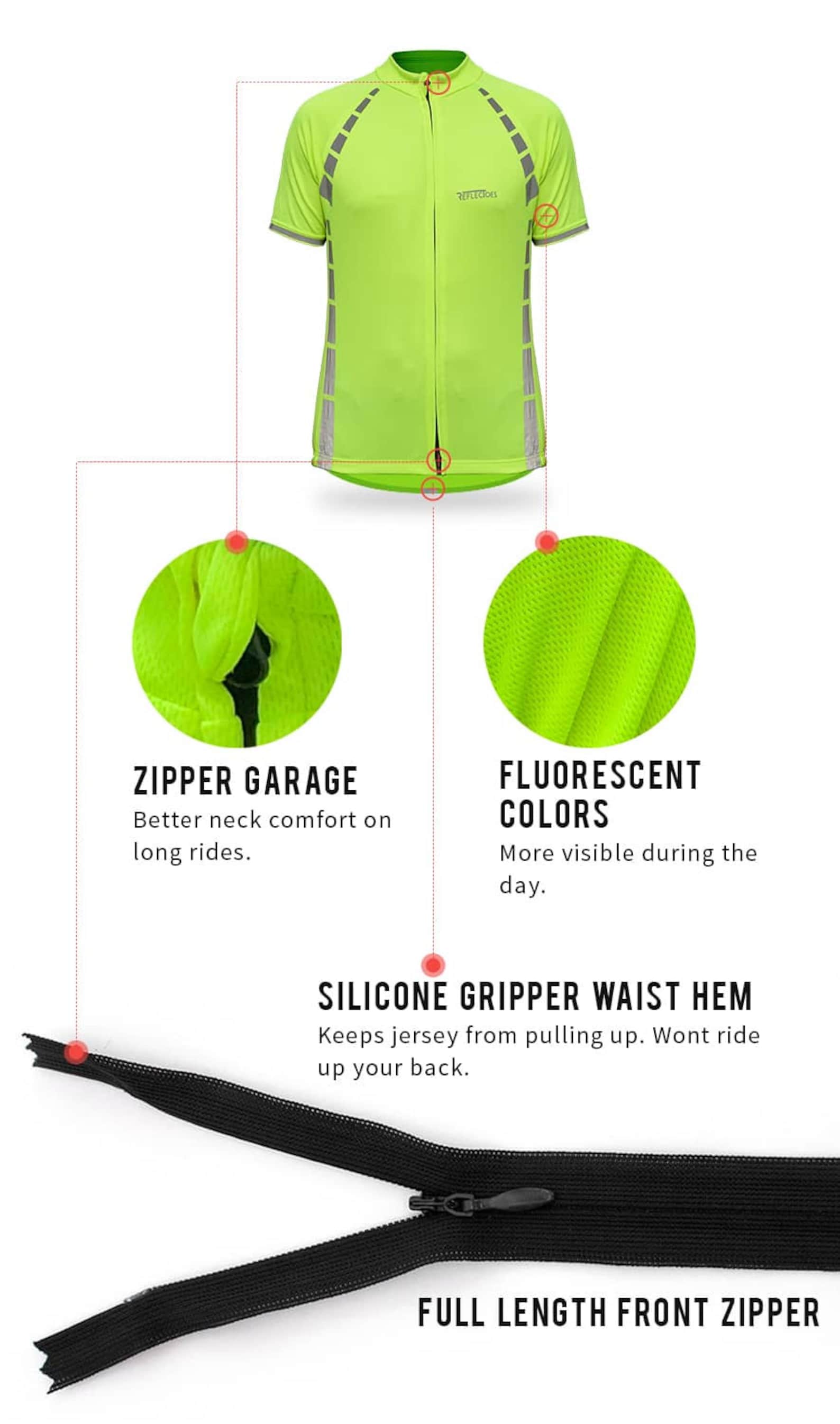 Reflectoes High Visibility Cycling Jersey - Reflective Hi-viz Cycling ...