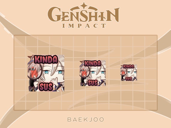 Albedo SUS Genshin Impact Twitch Discord Emotes Digital Art - Etsy