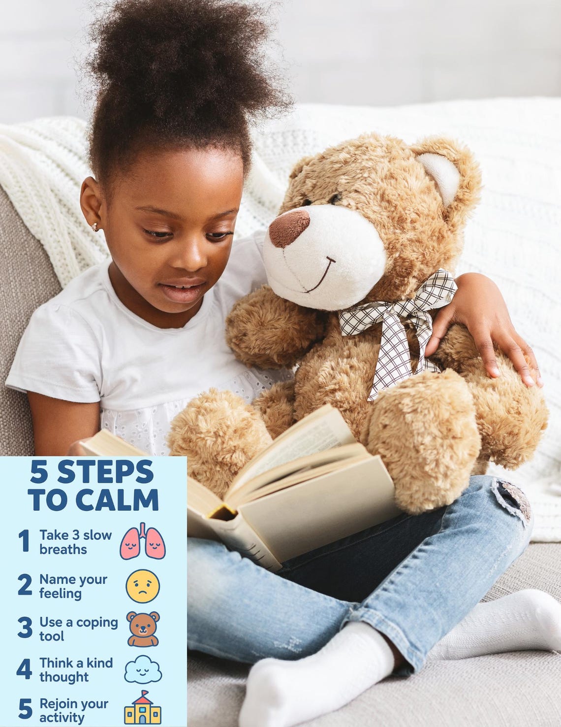 Calm Down Steps Poster for Kids: Emotional Regulation, Mindfulness (PDF Download) - Etsy