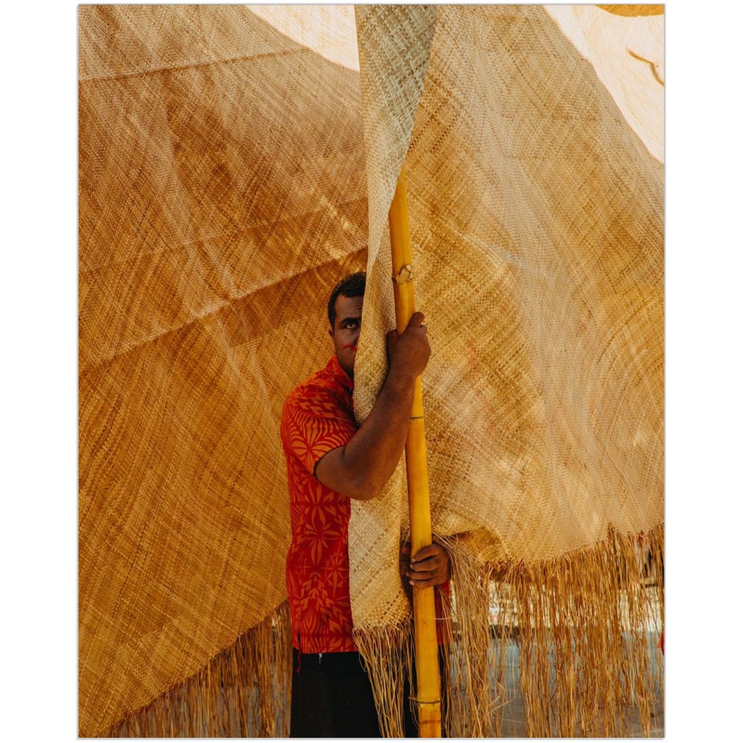 Man With Fine Matt, Polynesian Art, Samoan Print, Fine Art Photography ...