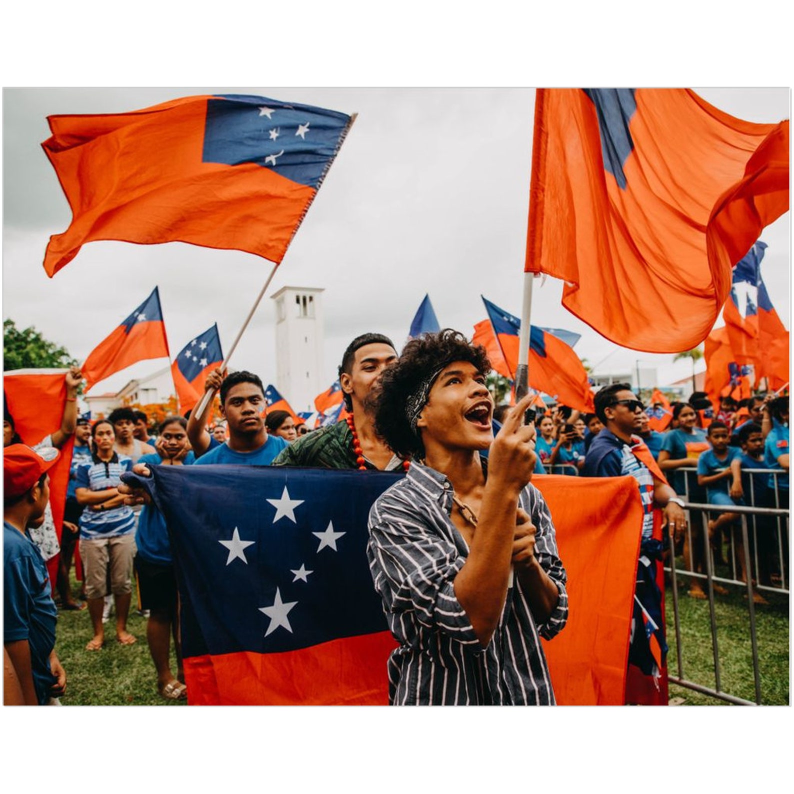 Flag Parade, Polynesian Art, Samoan Print, Fine Art Photography, Apia ...