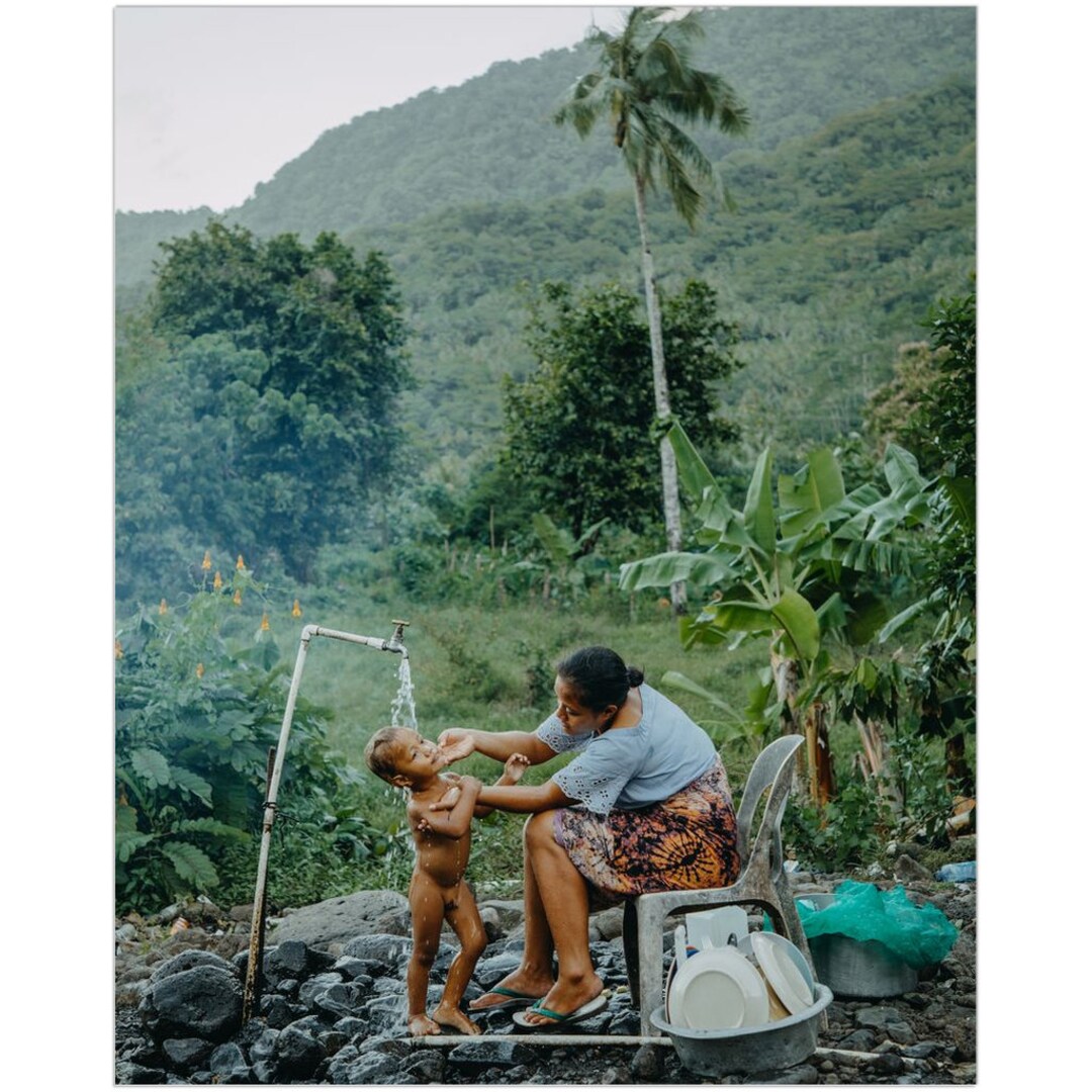 Evening Shower, Polynesian Art, Samoan Print, Fine Art Photography ...