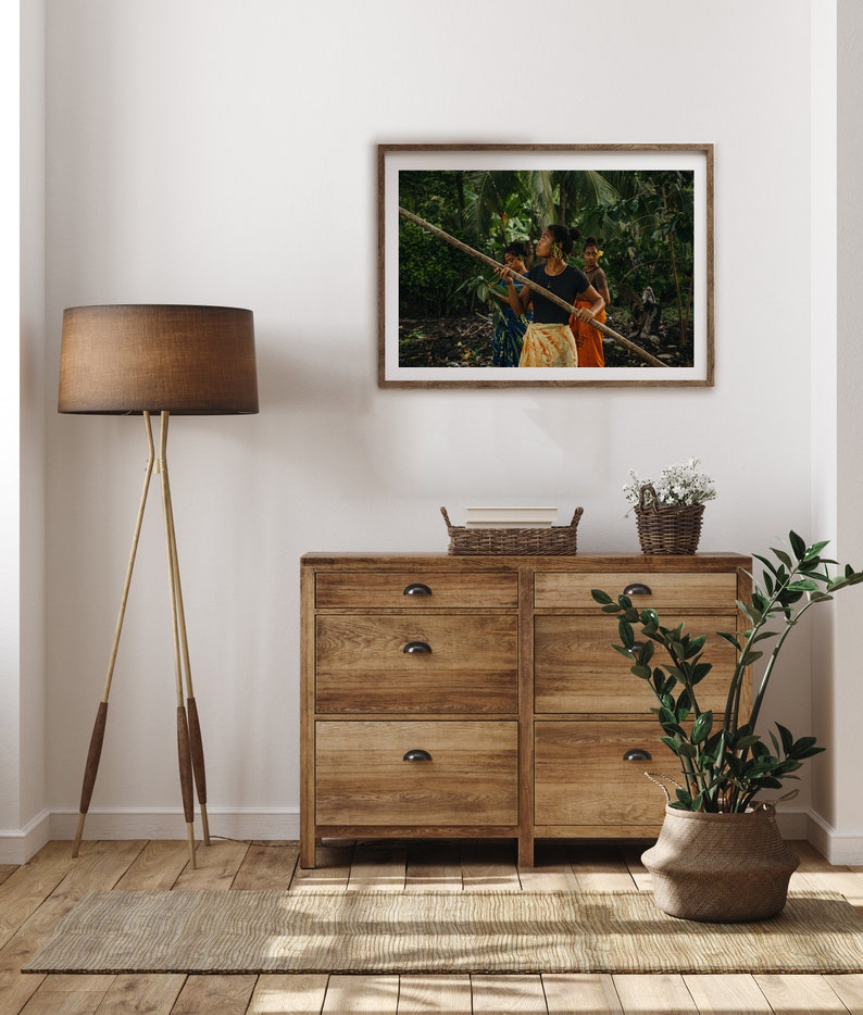 Picking Mosooi Flowers, Polynesian Art, Samoan Print, Fine Art ...