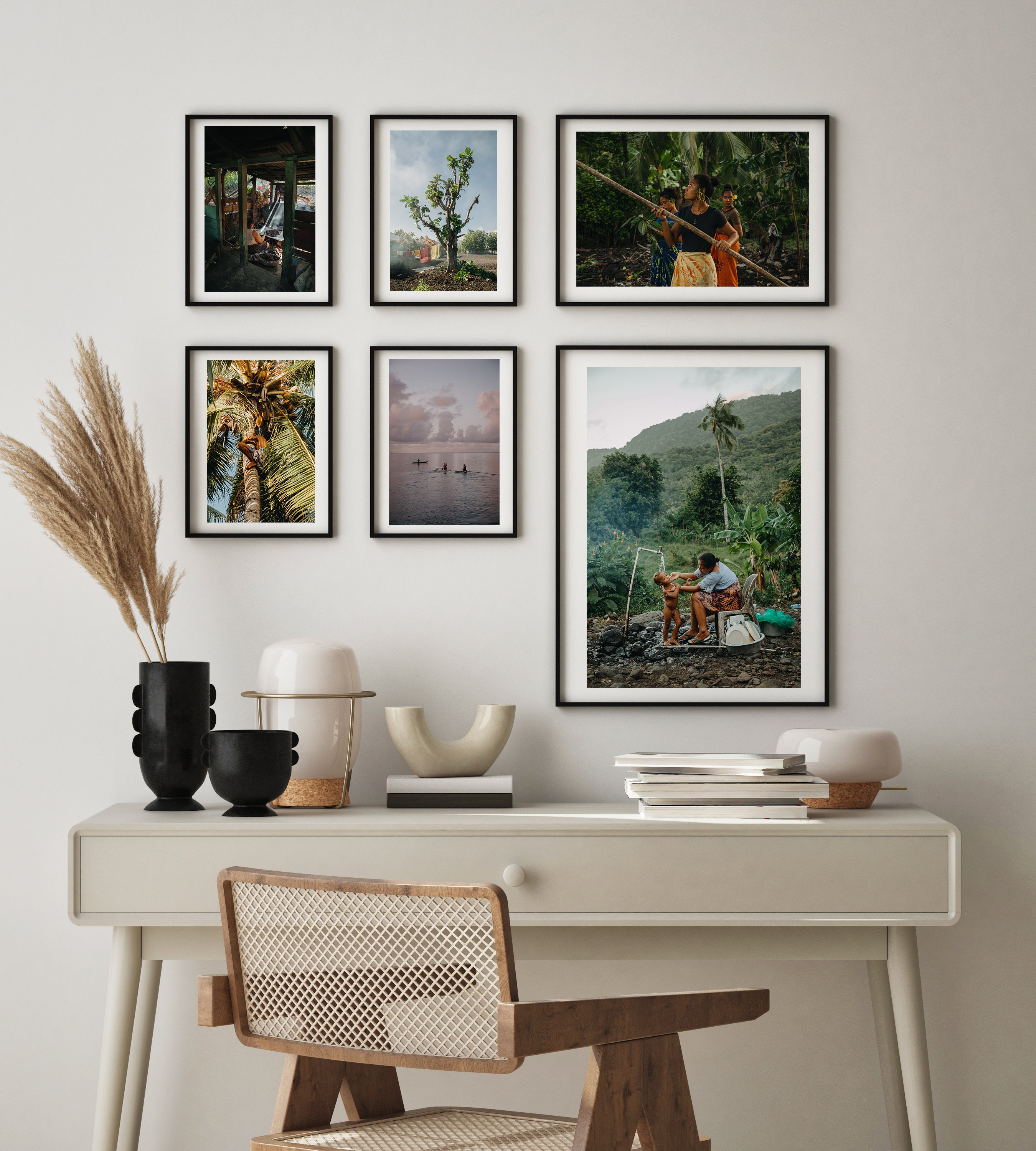 Picking Mosooi Flowers, Polynesian Art, Samoan Print, Fine Art ...