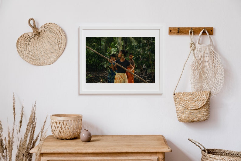Picking Mosooi Flowers, Polynesian Art, Samoan Print, Fine Art ...