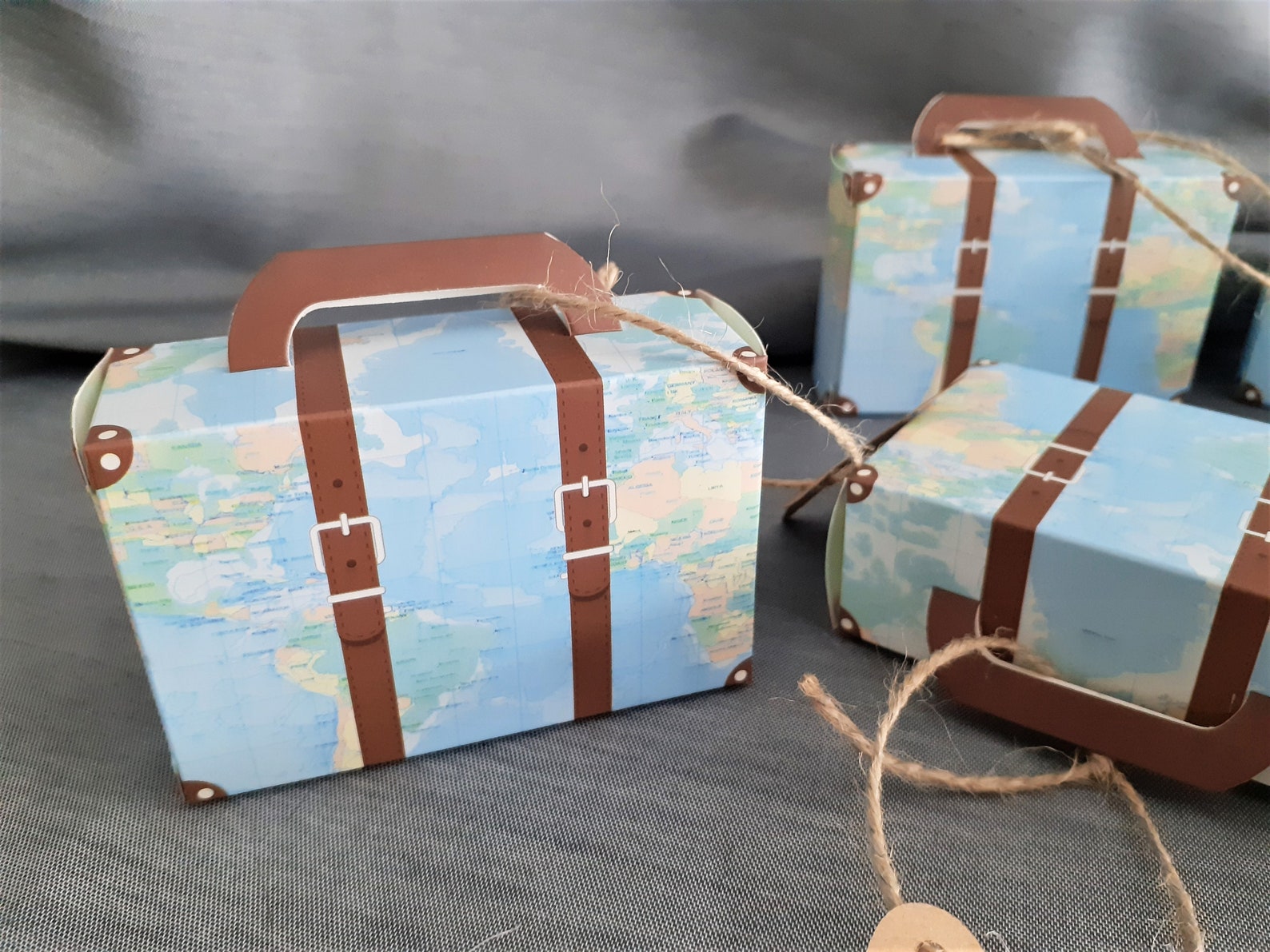 Mini Travel Suitcase Paper Candy Boxes - Farewell Party Favors - See ...