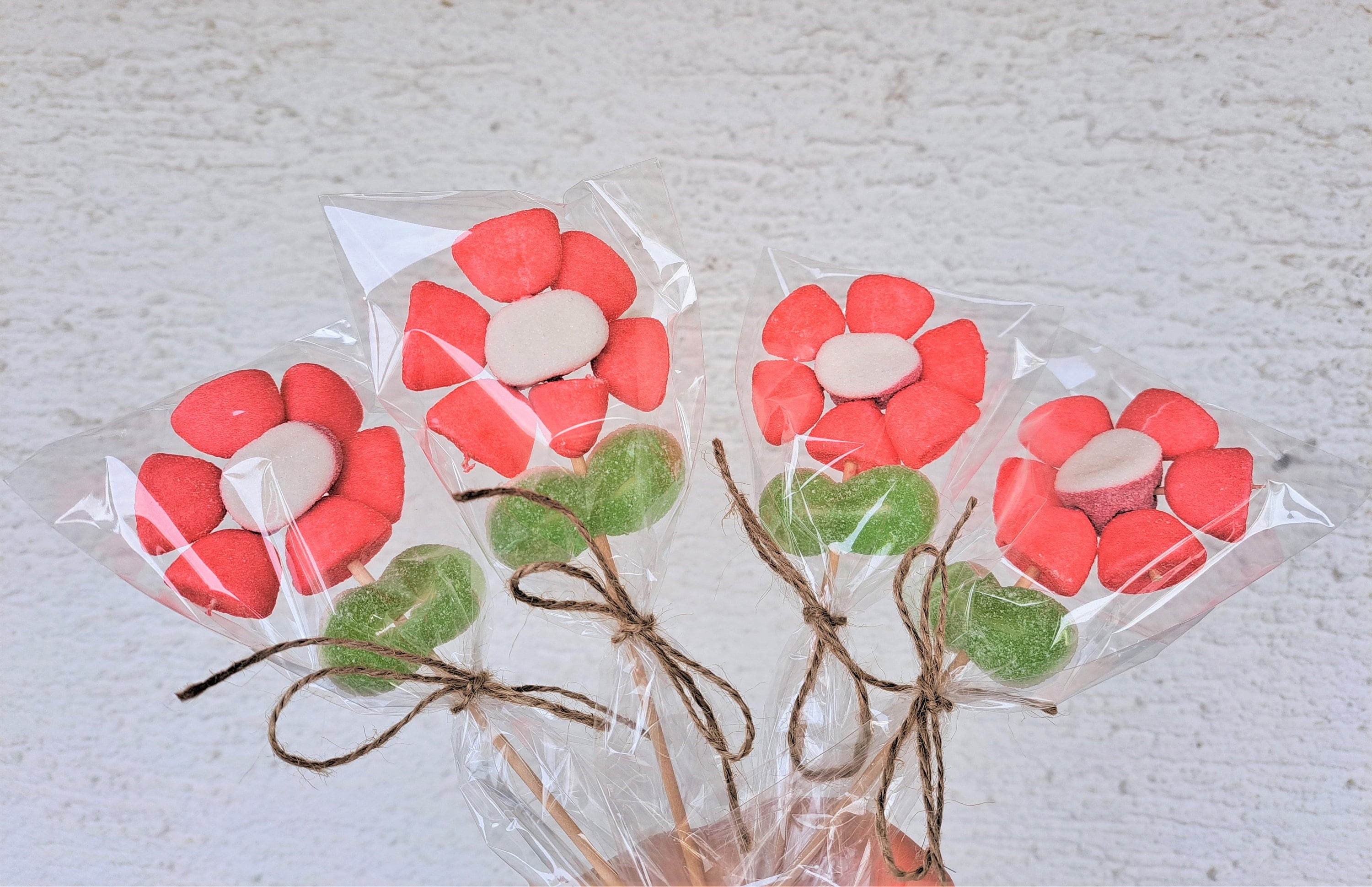 Candy Flowers on a Stick - Marshmallow Gummy Sweets - Favors Gift for ...