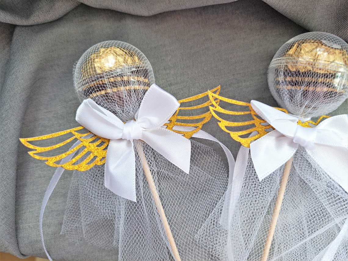 Chocolate Angel Wings for Christmas, Holidays Guest Gift, Xmas Table ...