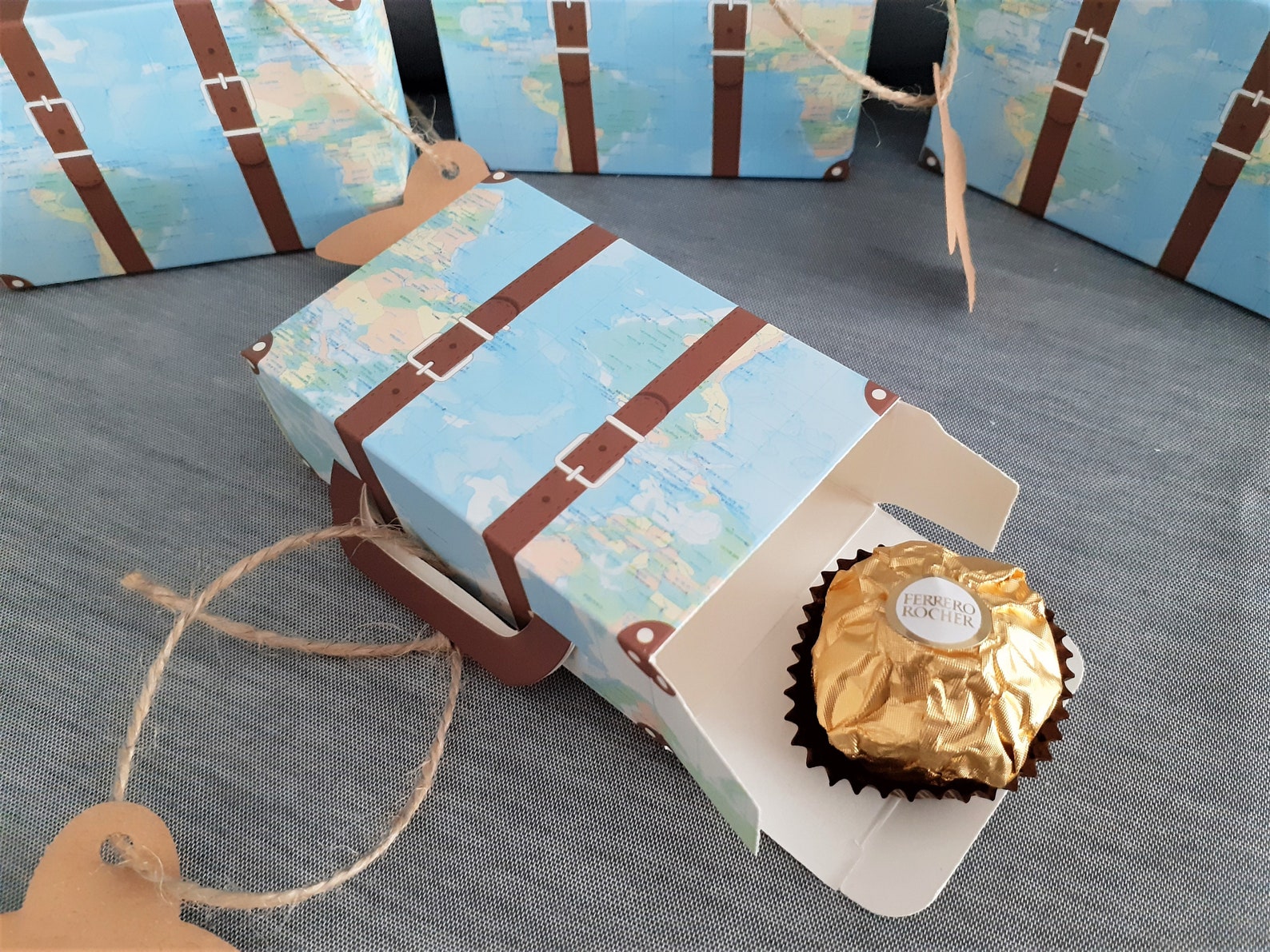 Mini Travel Suitcase Paper Candy Boxes - Farewell Party Favors - See ...