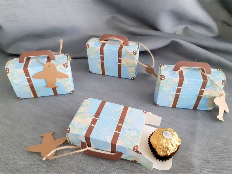 Mini Travel Suitcase Paper Candy Boxes Farewell Party Favors - Etsy