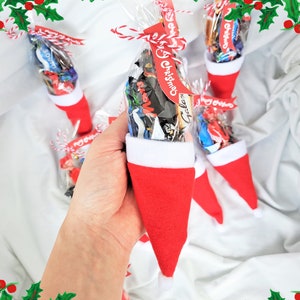 Christmas Cone Stockings Filled With Candy -chocolate Snacks Stocking ...