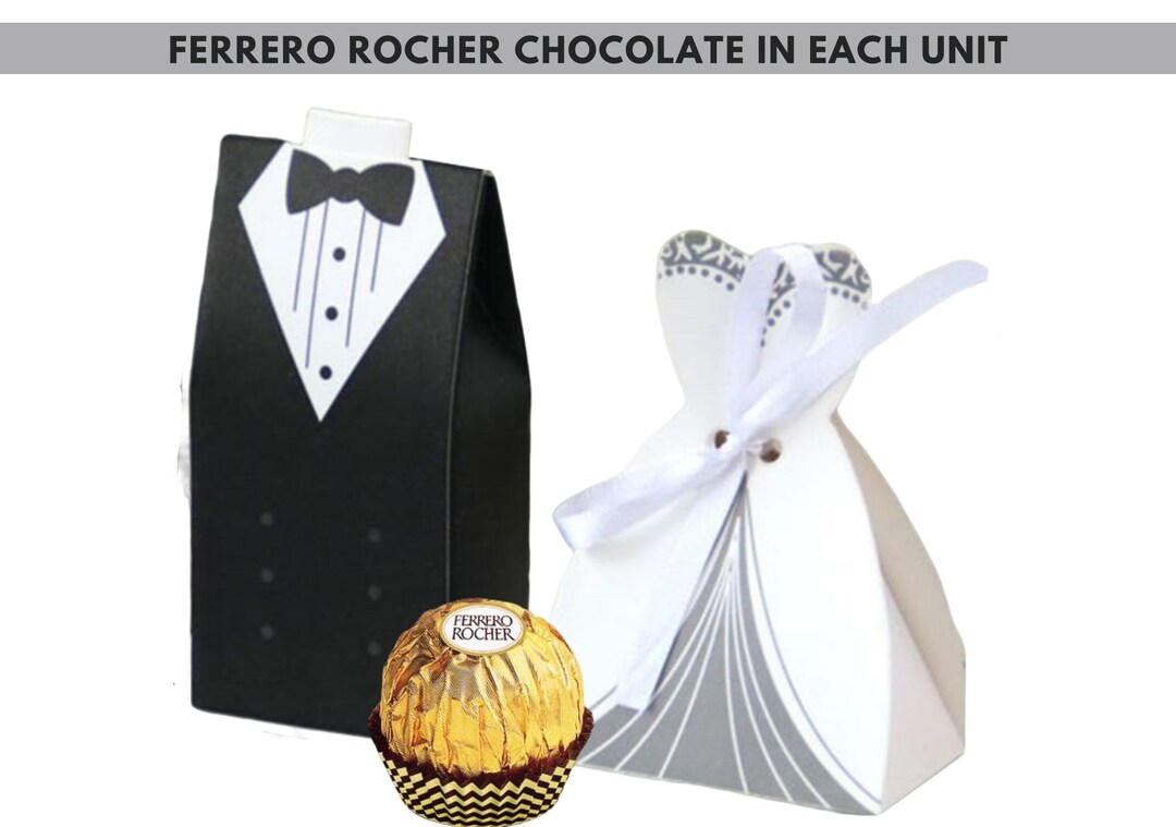 Wedding Theme Paper Chocolate Boxes, Bride and Groom Guest Favors ...