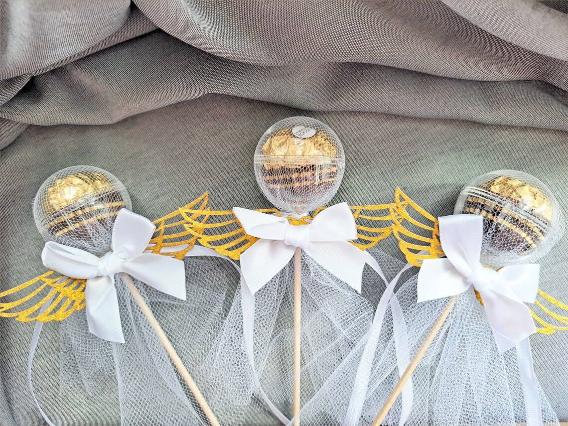 Chocolate Angel Wings for Christmas, Holidays Guest Gift, Xmas Table ...