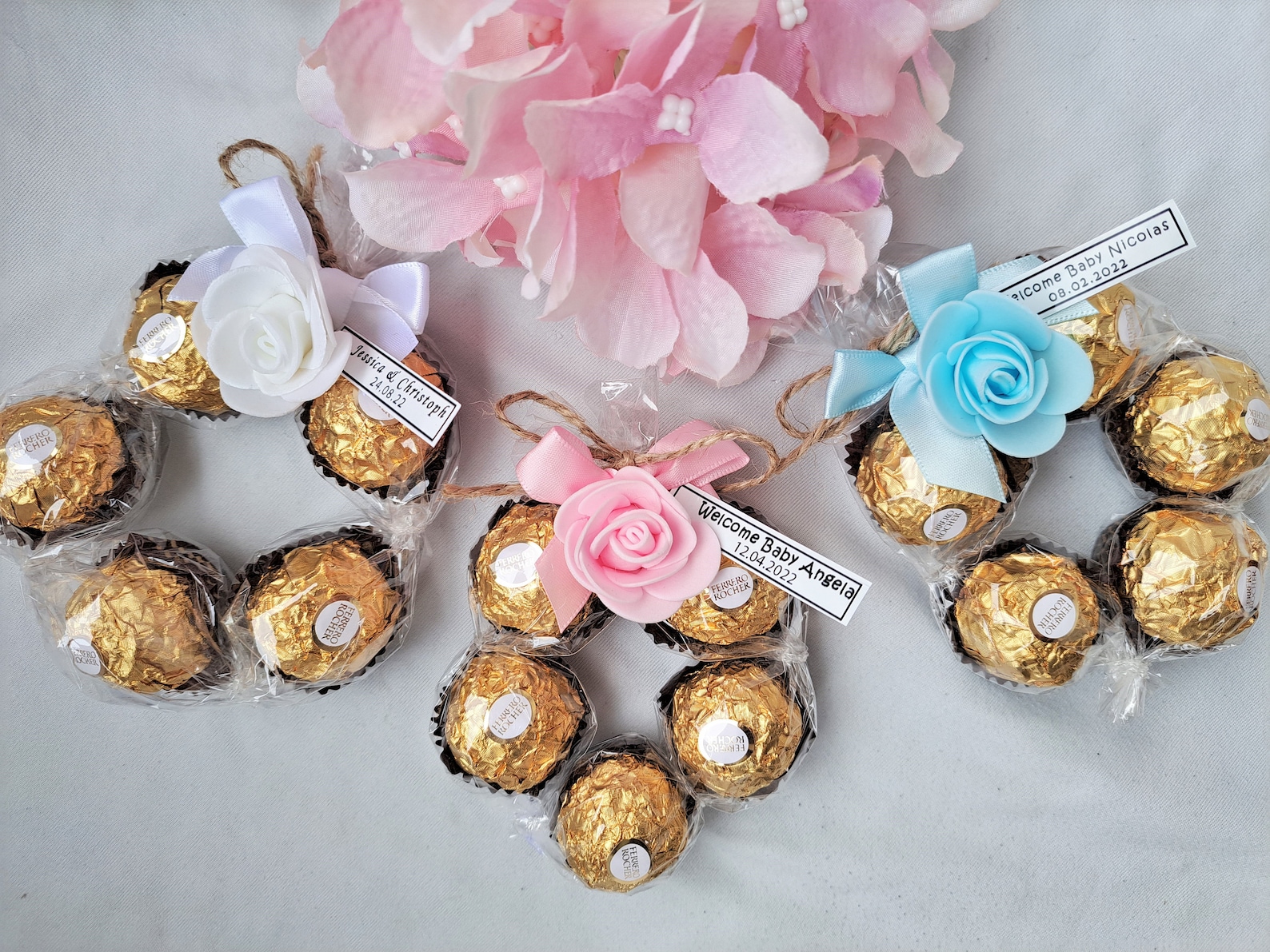 Chocolate Wreath Gifts, Ferrero Rocher Luxury Candy Guest Favors, Baby ...