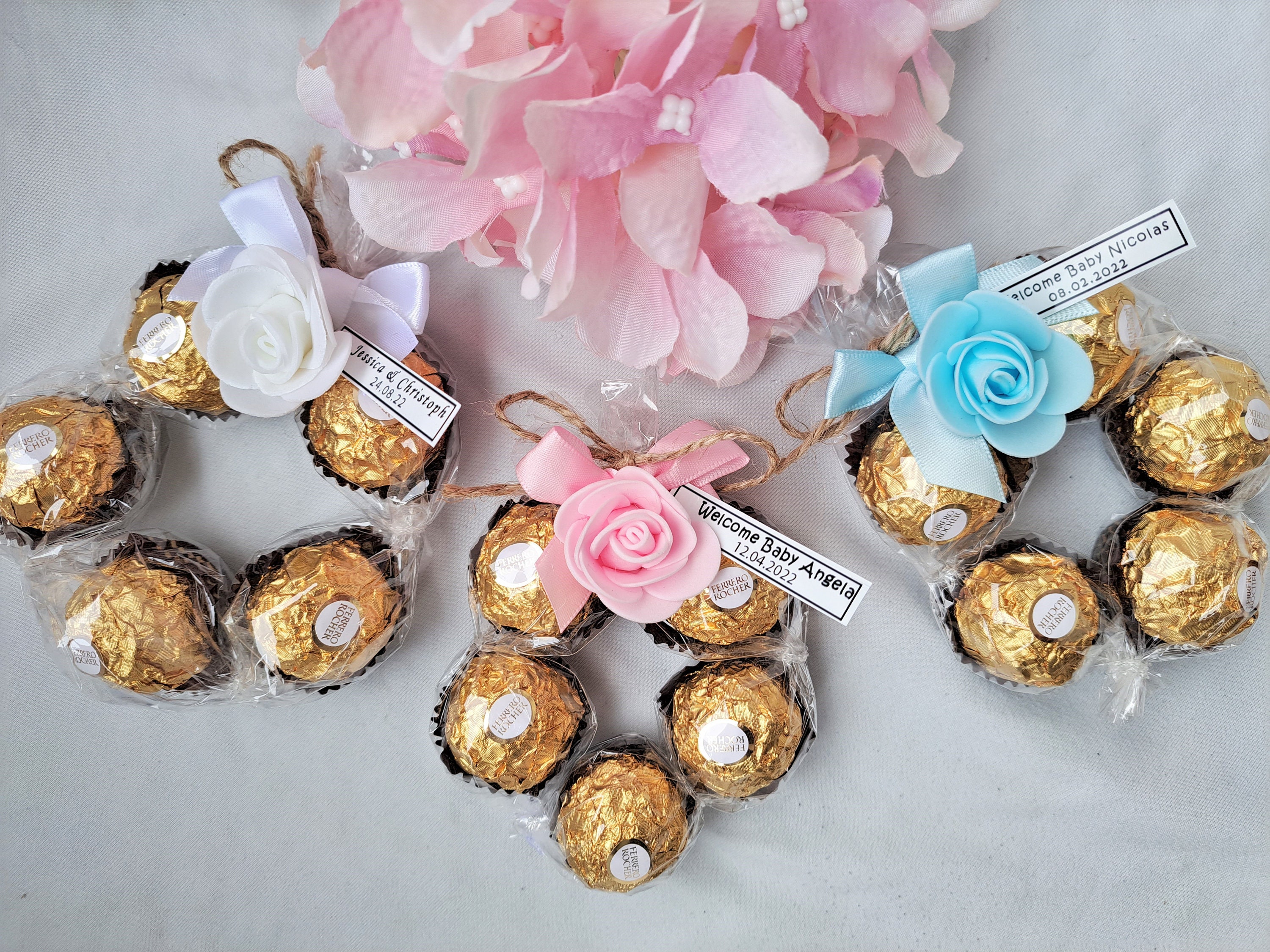 Chocolate Wreath Gifts, Ferrero Rocher Luxury Candy Guest Favors, Baby ...