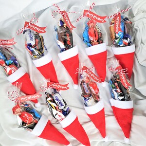 Christmas Cone Stockings Filled With Candy -chocolate Snacks Stocking ...