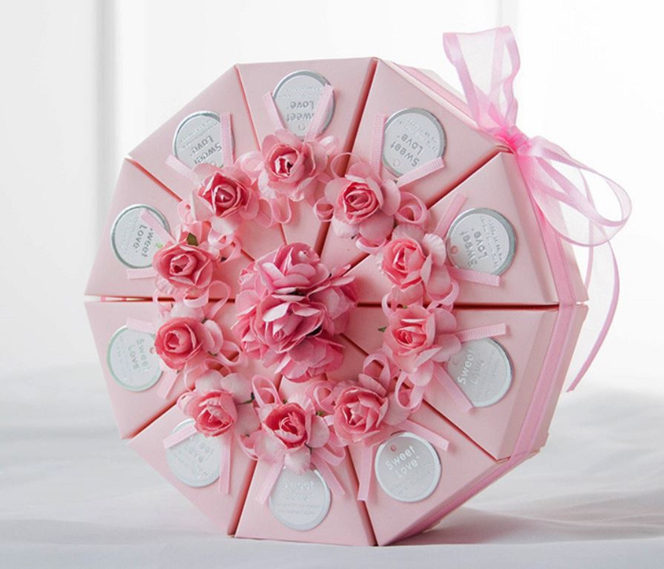 Cake Slice Wedding Paper Candy Boxes Pink Theme Party - Etsy