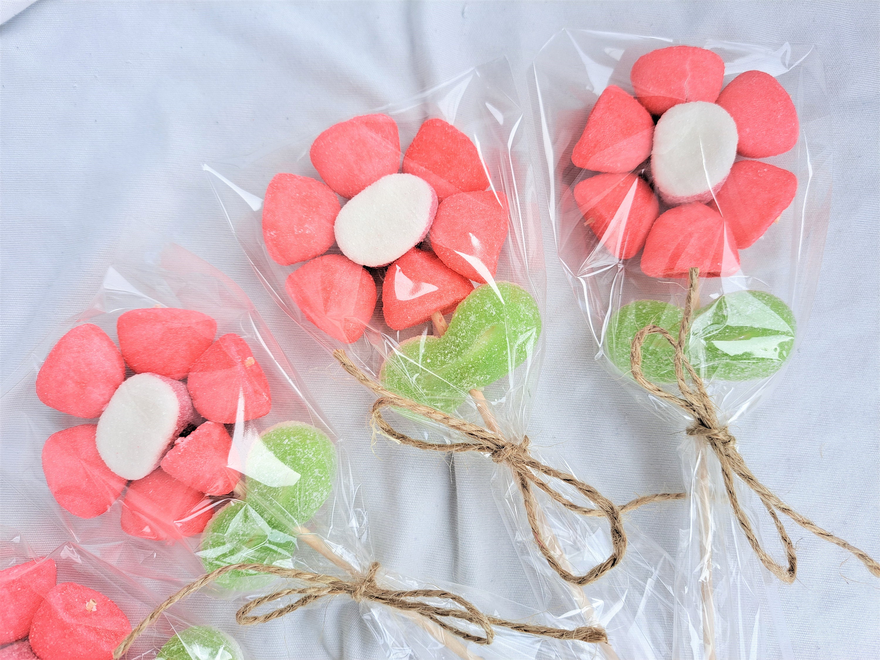 Candy Flowers on a Stick - Marshmallow Gummy Sweets - Favors Gift for ...