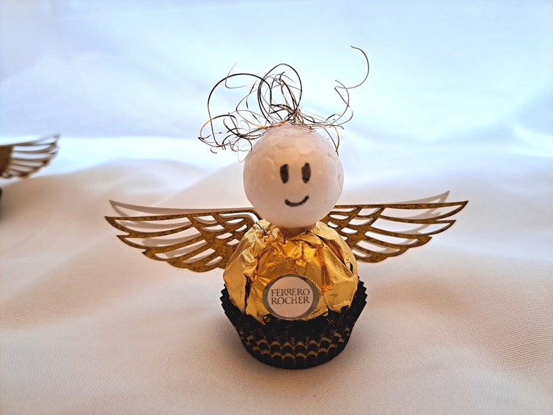 Christmas Angel Chocolate With Gold Wings, Ferrero Rocher Table ...