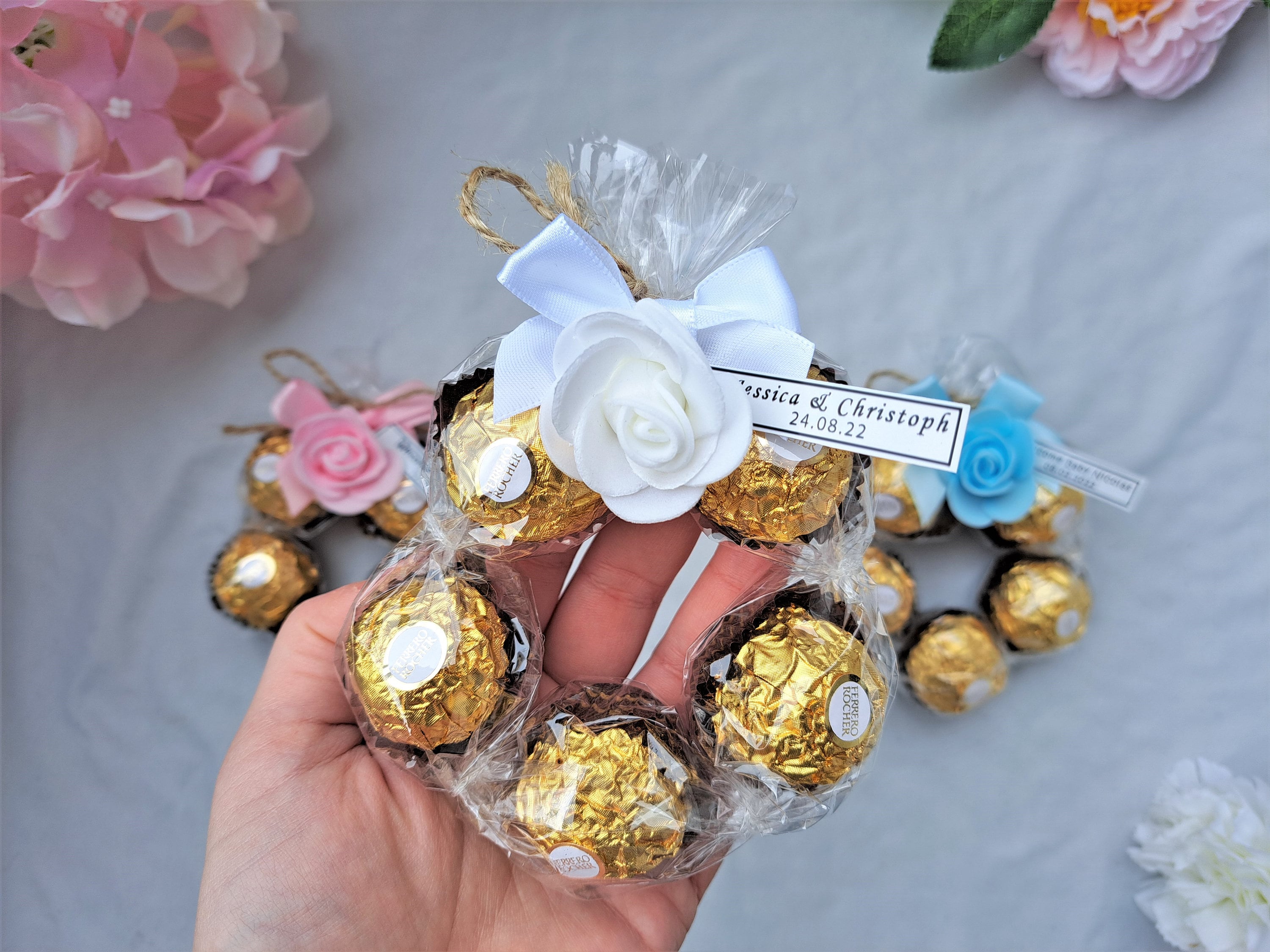 Chocolate Wreath Gifts, Ferrero Rocher Luxury Candy Guest Favors, Baby ...