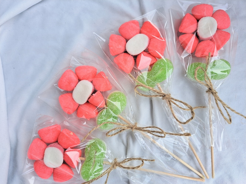 Candy Flowers on a Stick - Marshmallow Gummy Sweets - Favors Gift for ...