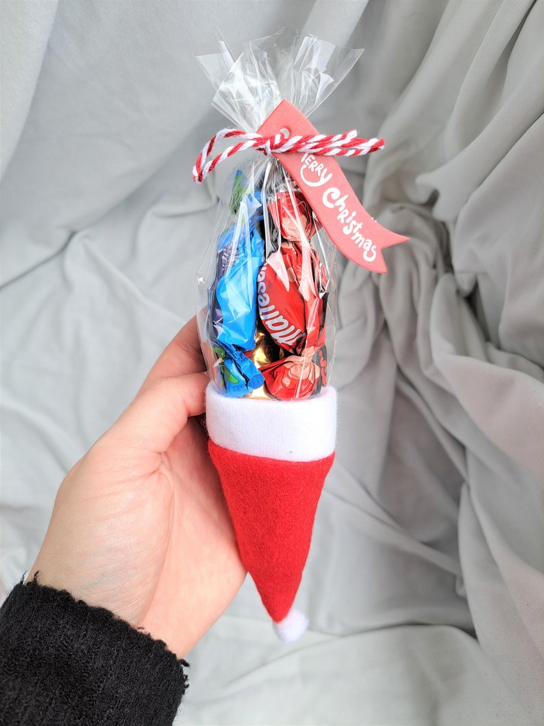 Christmas Cone Stockings Filled With Candy -chocolate Snacks Stocking ...