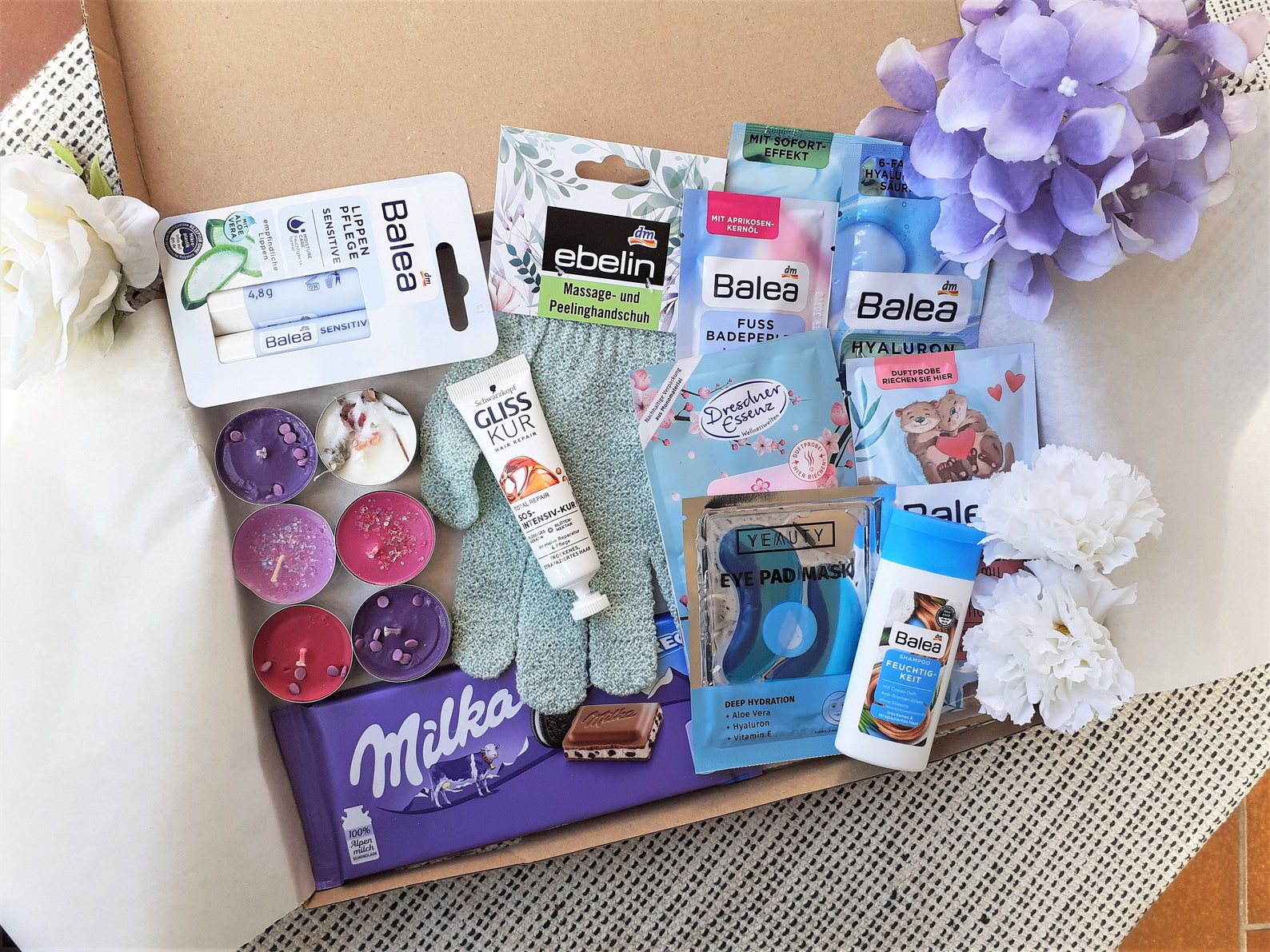 Self Care Gift Box for Her With Bath Body Products, Wellness Set for ...