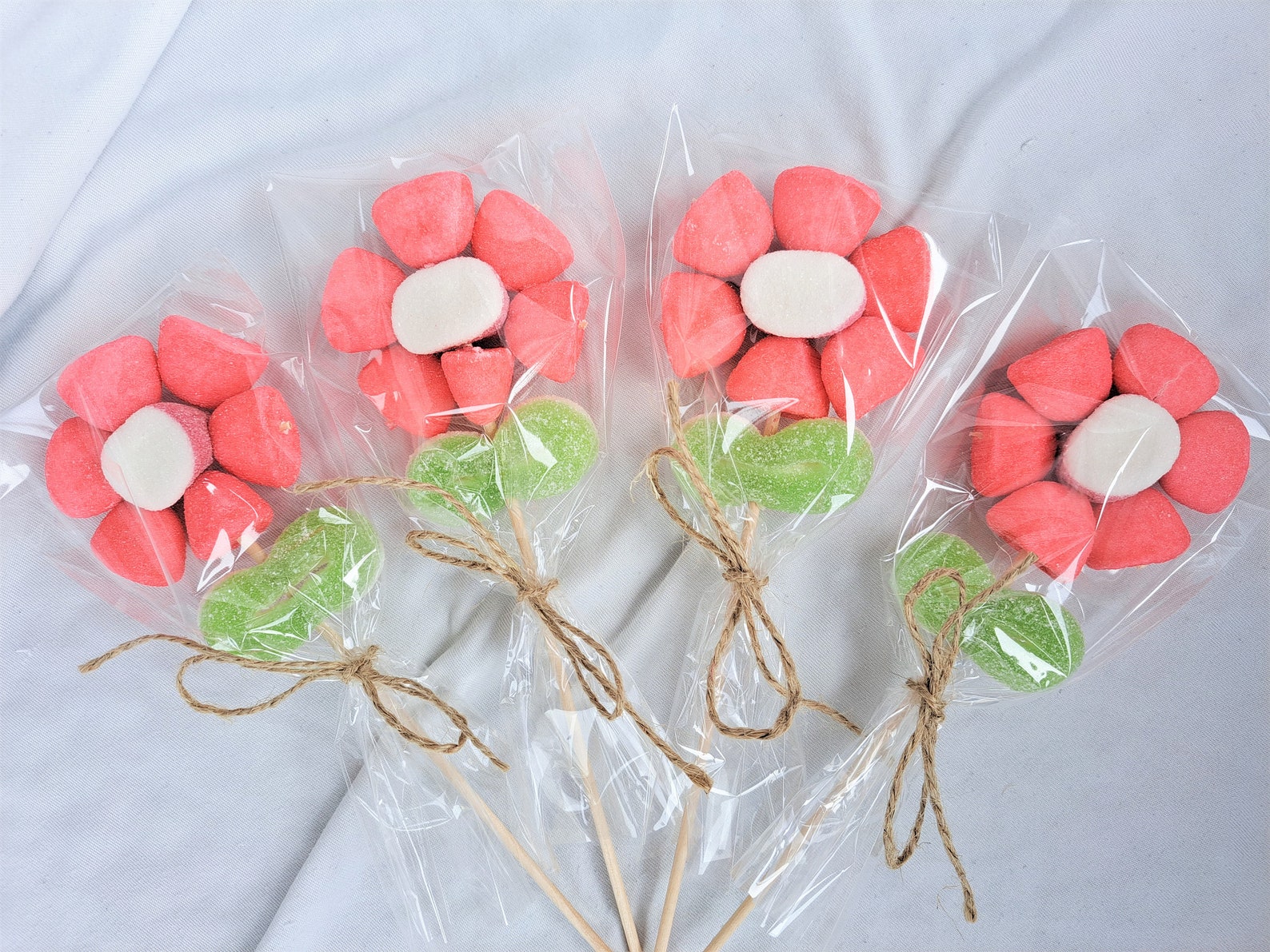 Candy Flowers on a Stick - Marshmallow Gummy Sweets - Favors Gift for ...