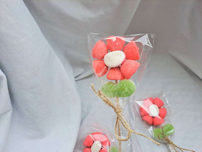 Candy Flowers on a Stick - Marshmallow Gummy Sweets - Favors Gift for ...
