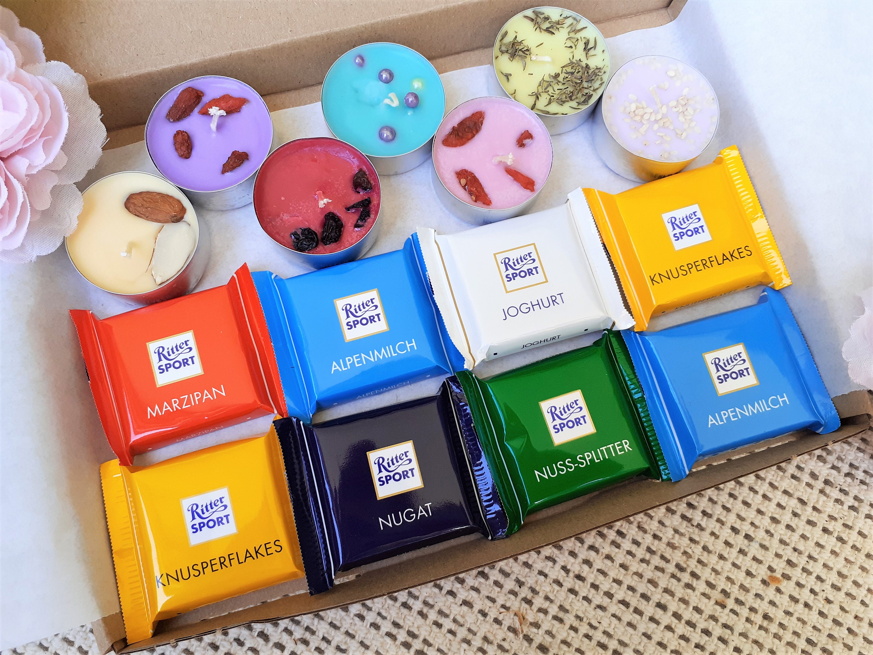 Ritter Sport Mini Chocolate Bars Gift Box Sweet Snacks - Etsy