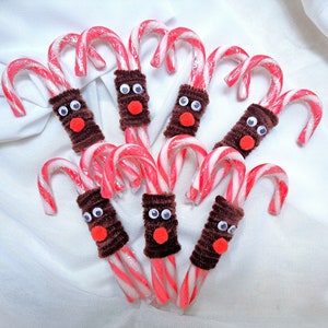 Christmas Candy Cane Reindeer Snacks for Kids, Santa Xmas Stocking ...