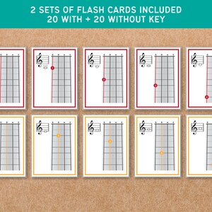 Basic Violin Flash Cards V2 - First Position - Treble G Clef - Music ...